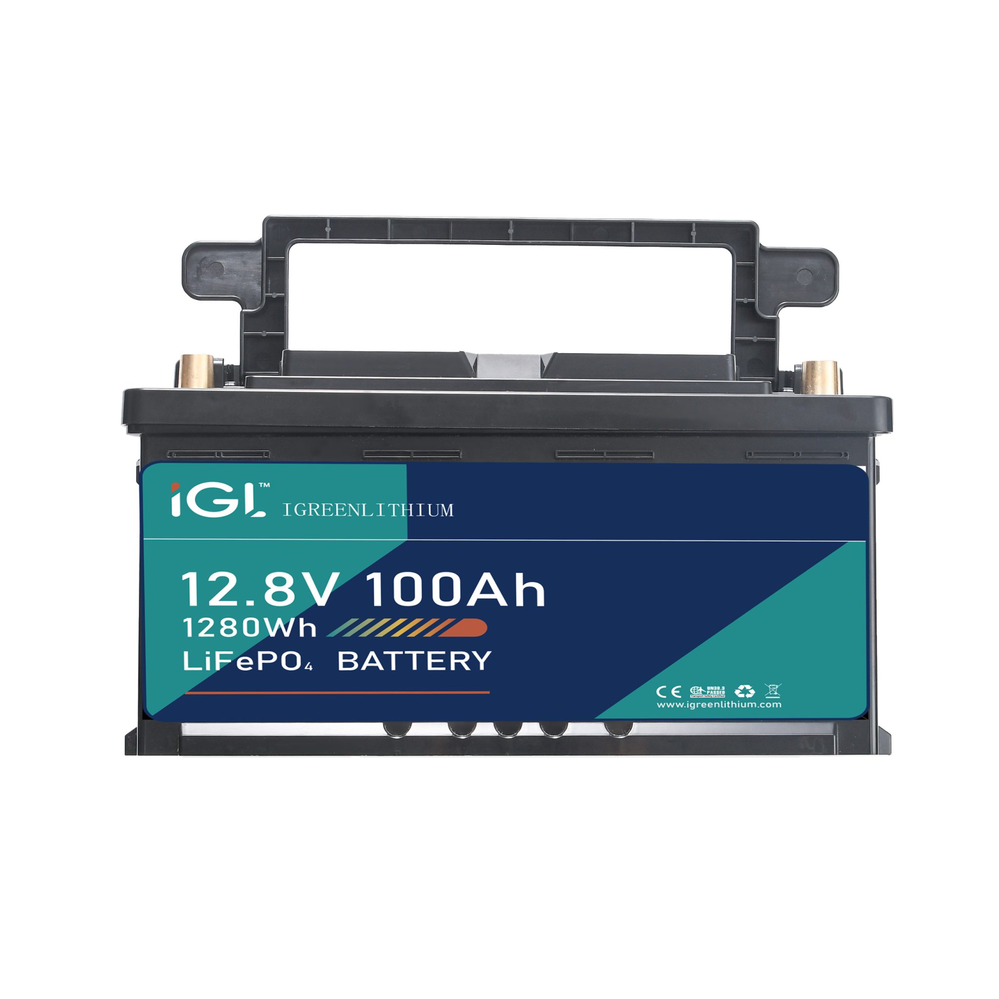 GL-12100D 12.8V100Ah DIN H8 LiFePO₄ Battery – iGreen Lithium Technology ...